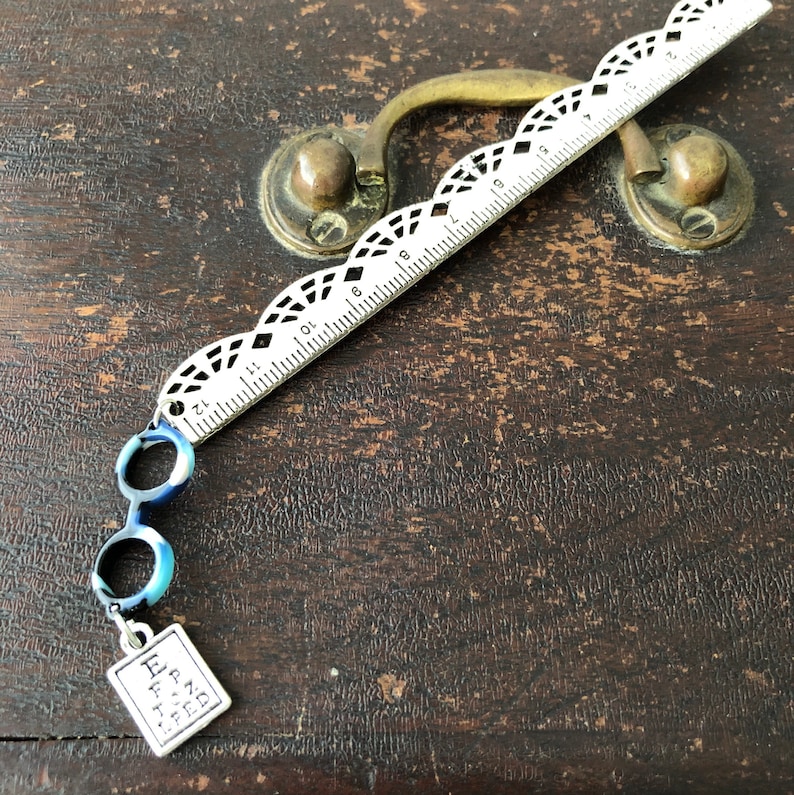 Eye Chart and Round Acetate Eyeglasses Lace Optician Pd Ruler - Etsy