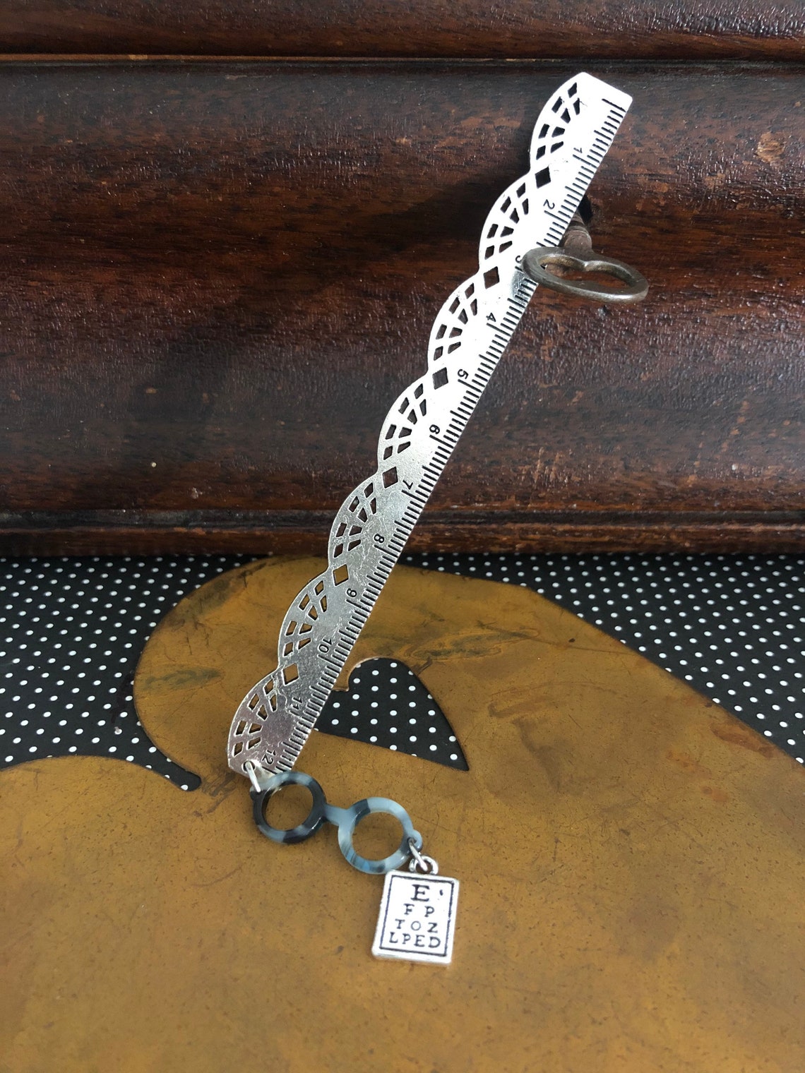 Eye Chart and Round Acetate Eyeglasses Lace Optician Pd Ruler - Etsy