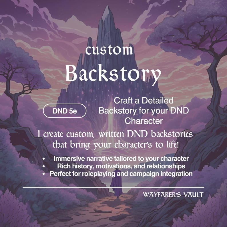Custom DND Backstory Creation – Immersive, Detailed Character Histories ...