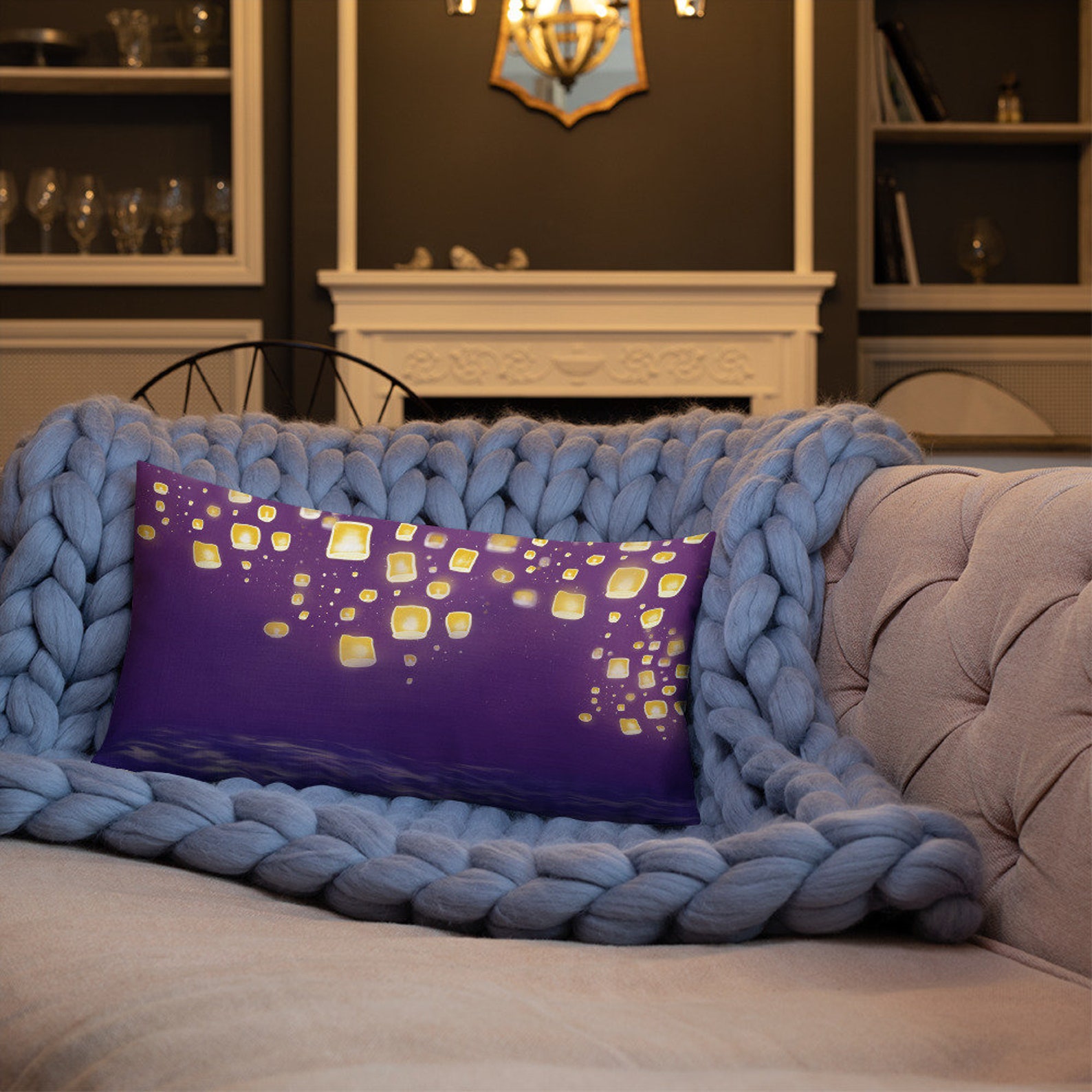 Tangled Rapunzel Purple Throw Pillow for Home | Etsy