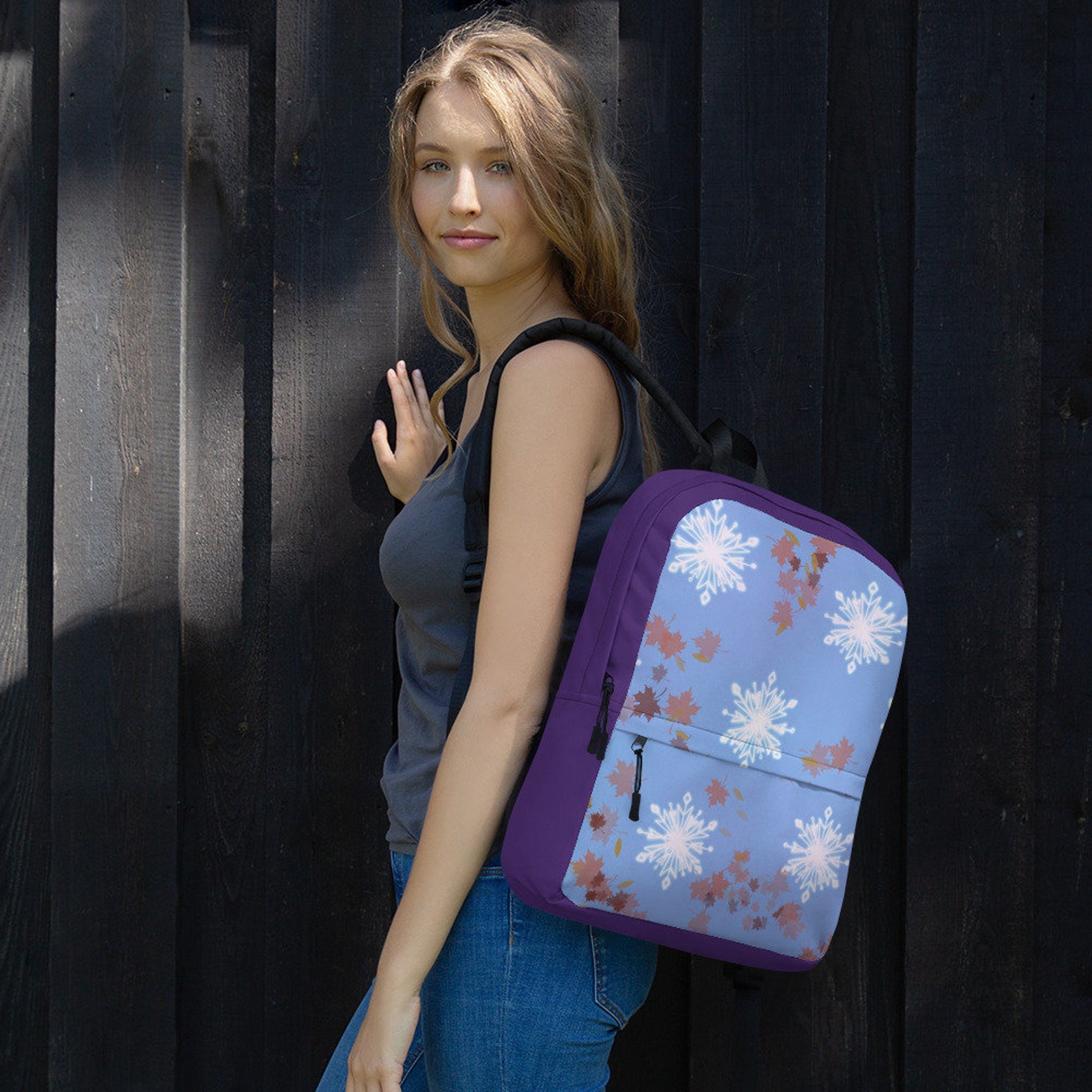 Frozen 2 Backpack Frozen Snowflake Purple Bag - Etsy
