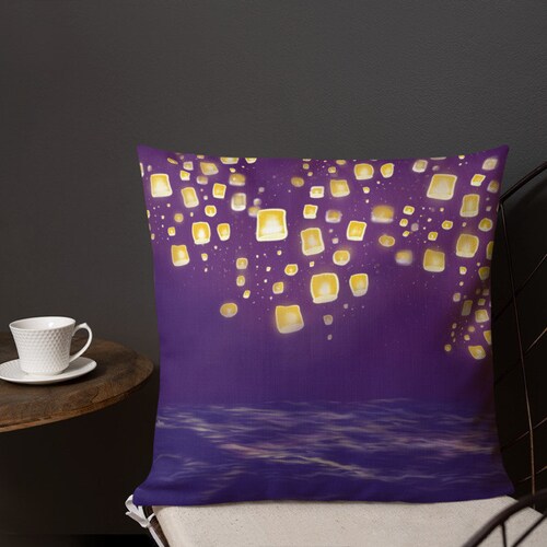 Tangled Rapunzel Purple Throw Pillow for Home | Etsy