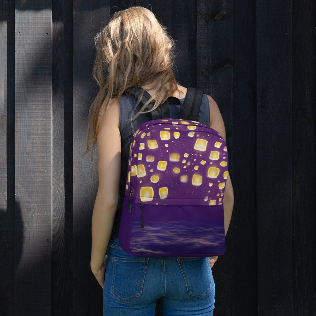 Purple Tangled Rapunzel Backpack, Floating Lights Purple Bag - Etsy