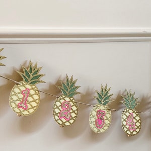 Pineapple Monthly Banner, Flamingo Monthly Banner, Pineapple Milestone ...