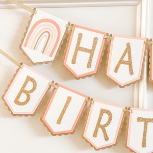 Rainbow Banner, Boho Rainbow Banner, Rainbow Birthday Banner, Boho ...