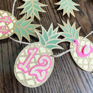 Pineapple Monthly Banner, Flamingo Monthly Banner, Pineapple Milestone ...