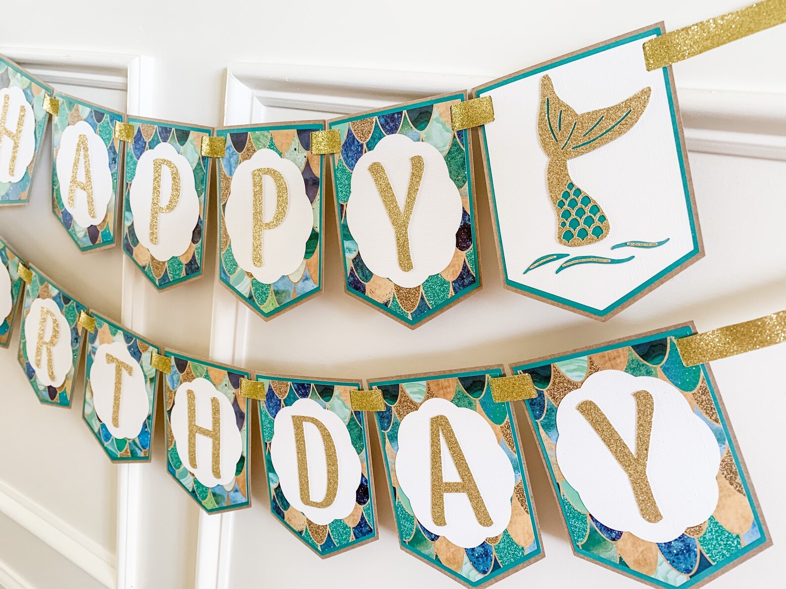 Mermaid Banner Mermaid Birthday Banner Under the Sea Banner - Etsy