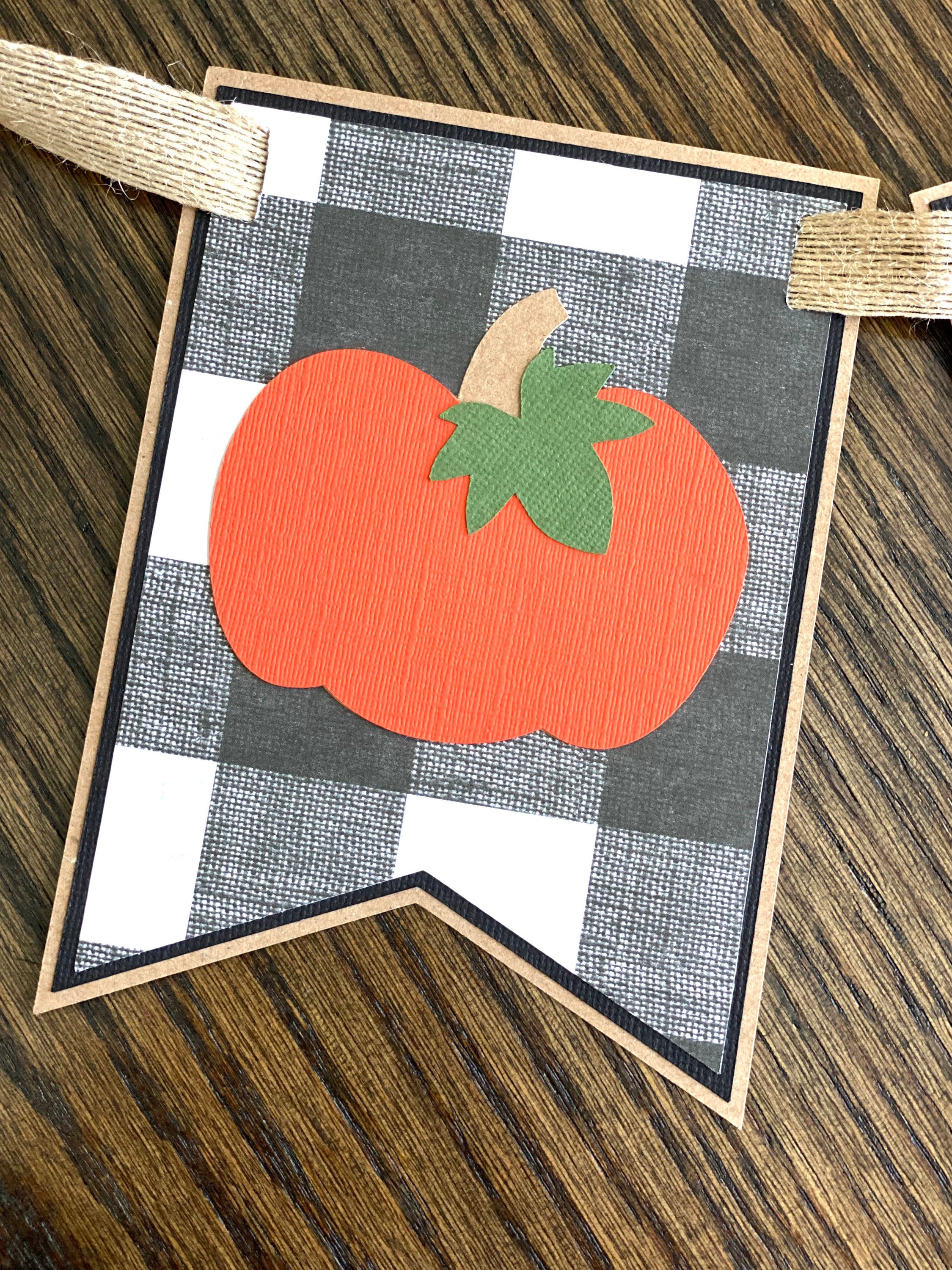 Buffalo Check Pumpkin Banner Fall Banner Buffalo Check | Etsy
