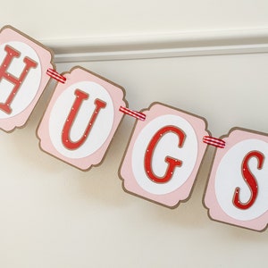 Hugs & Kisses Banner, Hugs and Kisses Banner, Valentine Banner ...