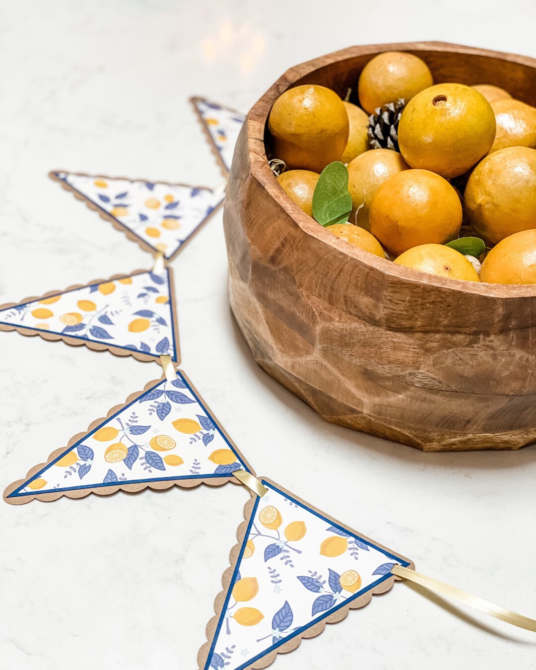 Lemon Banner, Spring Banner, Summer Banner, Lemon Decor, Kitchen Decor ...