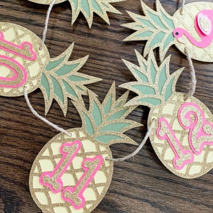 Pineapple Monthly Banner, Flamingo Monthly Banner, Pineapple Milestone ...