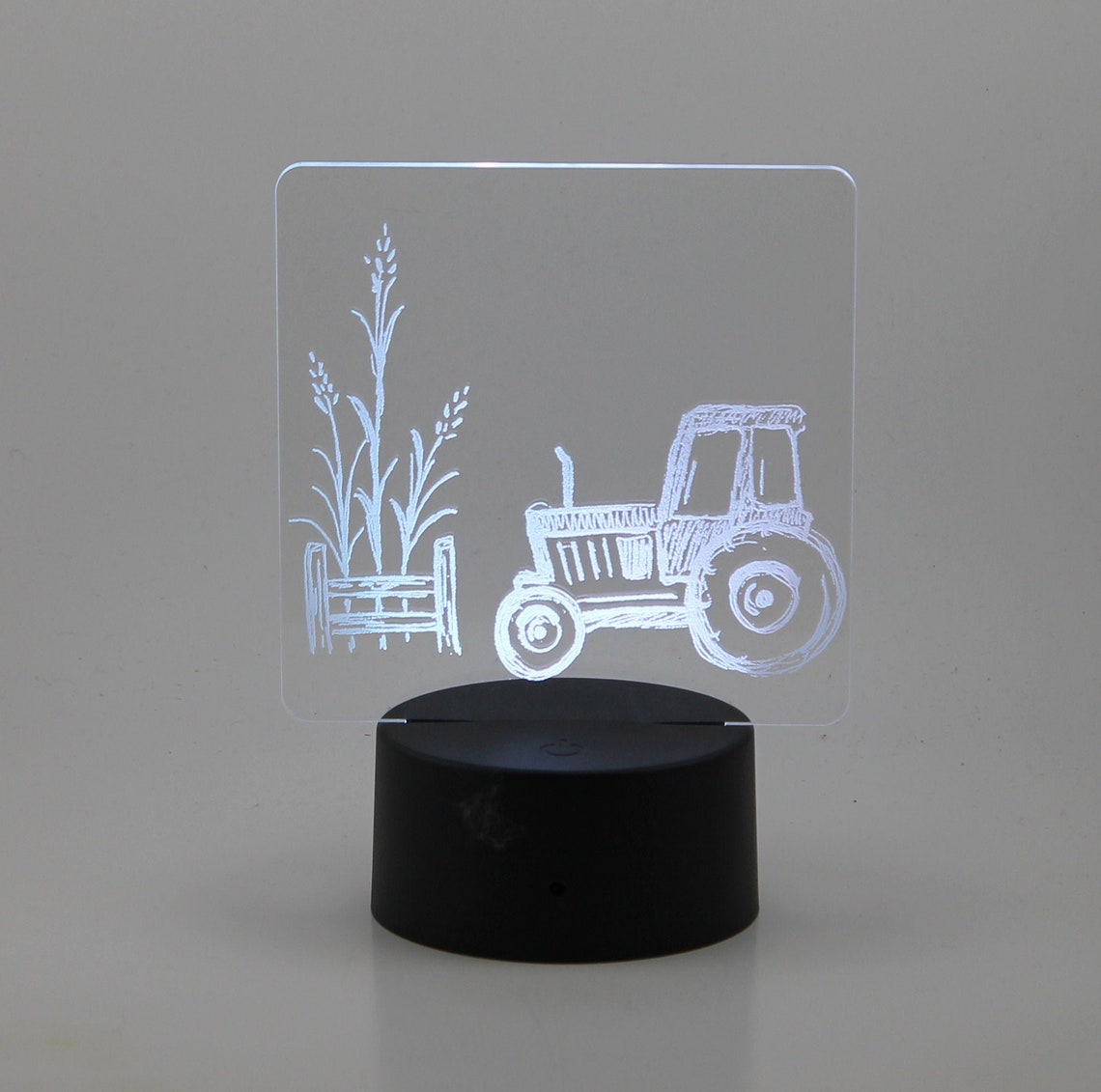Farm Night Light Hand Crafted LED Light Farmer Custom Engraved Light ...