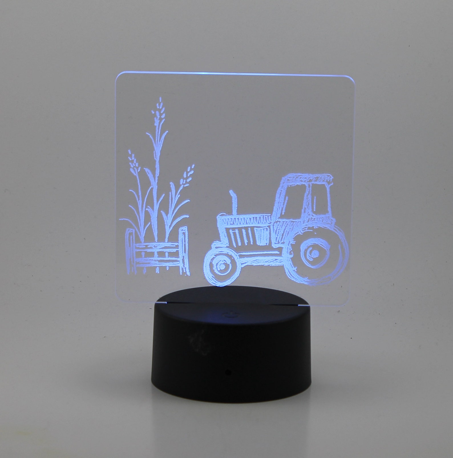 Farm Night Light Hand Crafted LED Light Farmer Custom Engraved Light ...