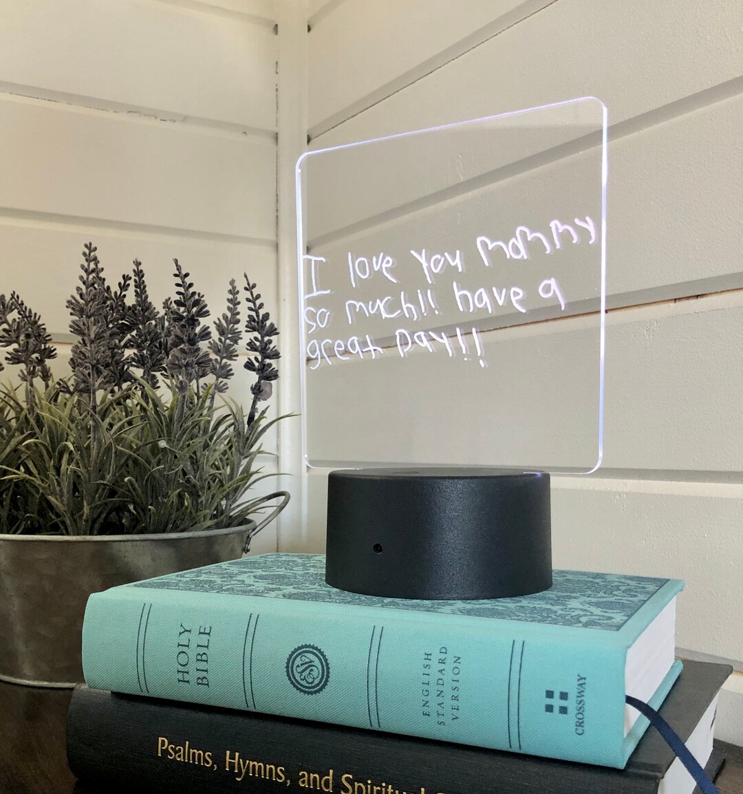Handwritten LED Night Light – Custom Engraved, Personalized Gift - Etsy