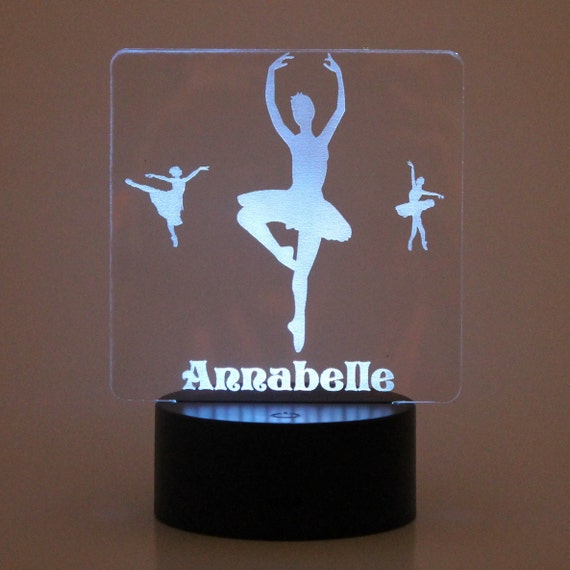 Ballerina LED Personalized Light Kids Room Light Custom - Etsy