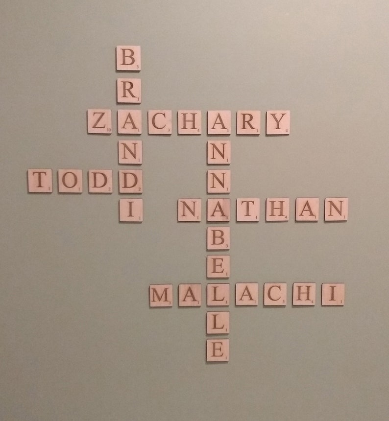 Large Scrabble Pieces, Wall Art, Large Scrabble Pieces, Custom Family ...