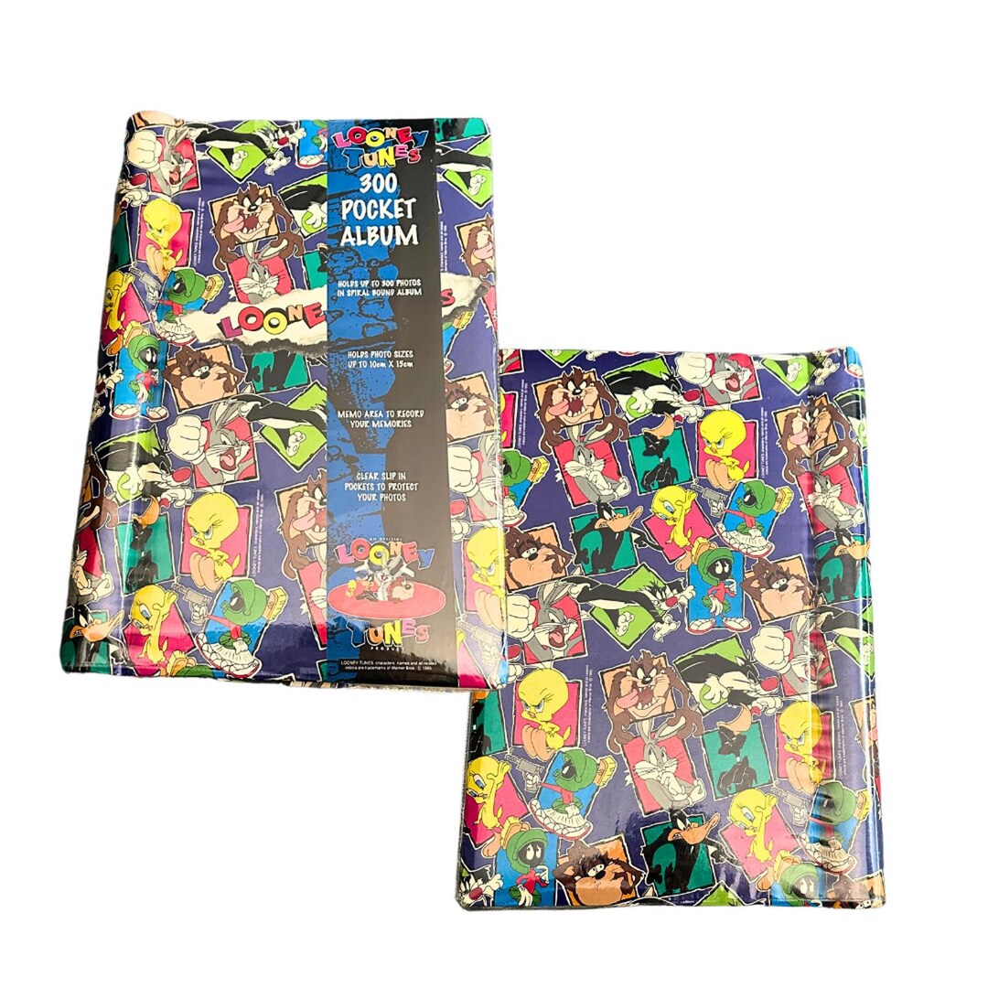 Warner Bros Looney Tunes 90s | 300 Pocket Photo Album Spiral Bound - Etsy