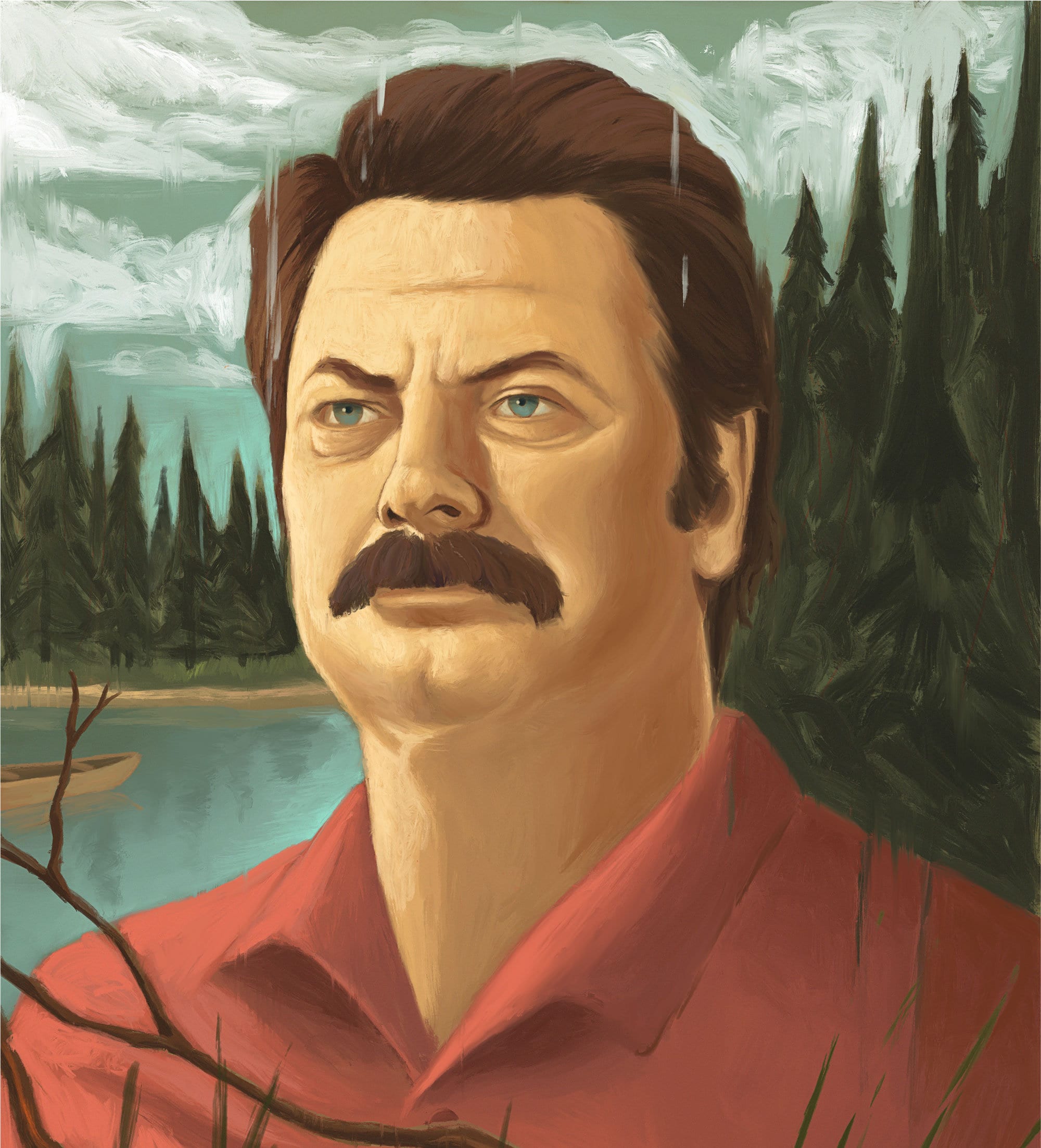Ron Swanson Painting