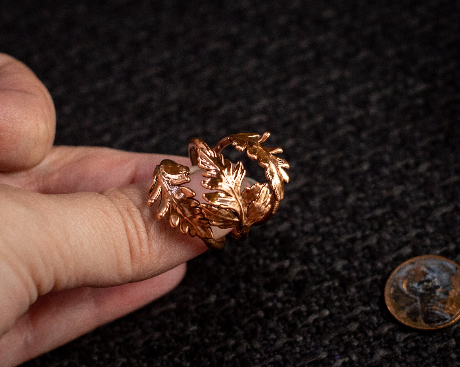 Real Poison Hemlock Ring Copper Electroformed - Etsy