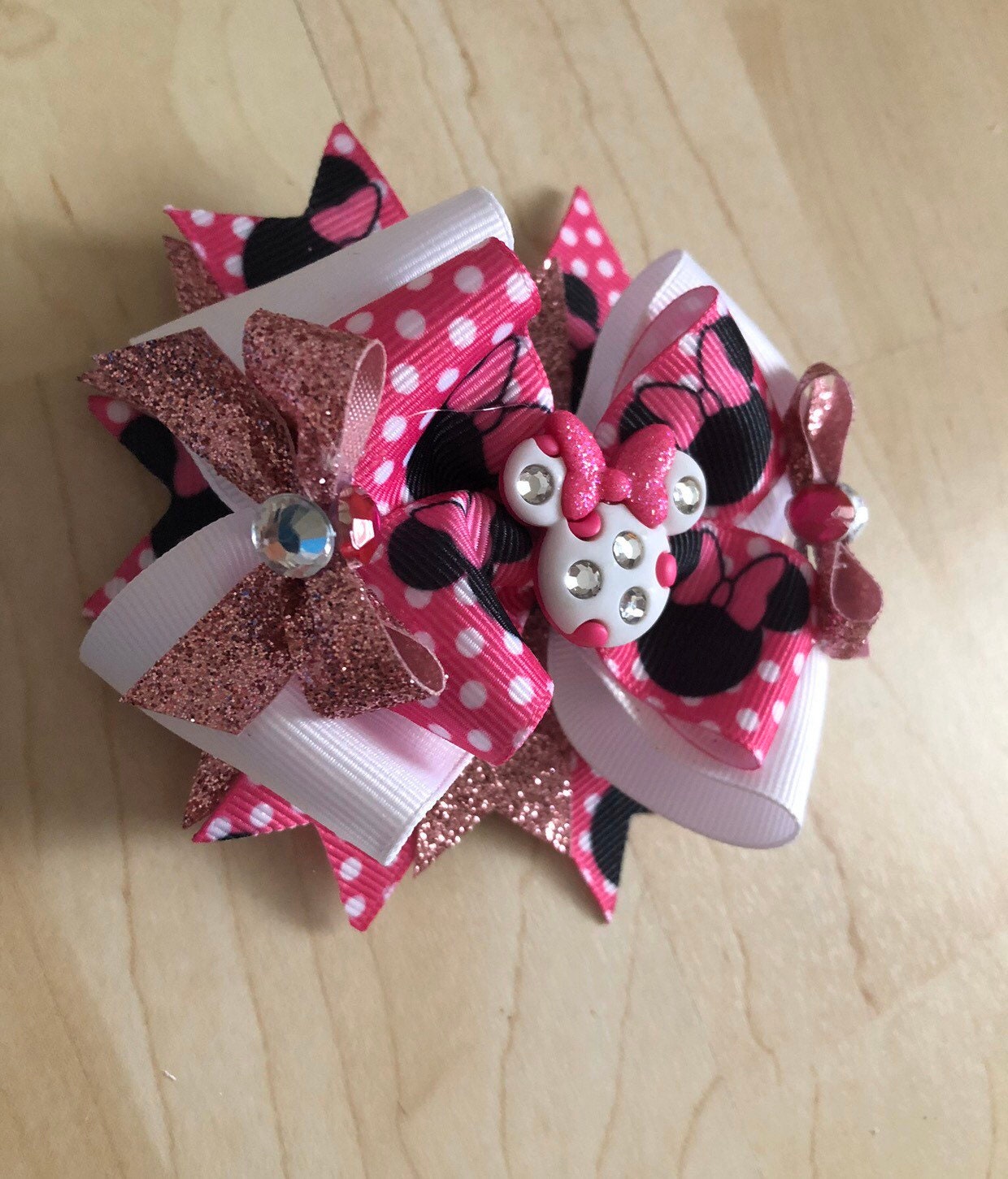 Minnie Mouse Stacked Hair Bow - Etsy