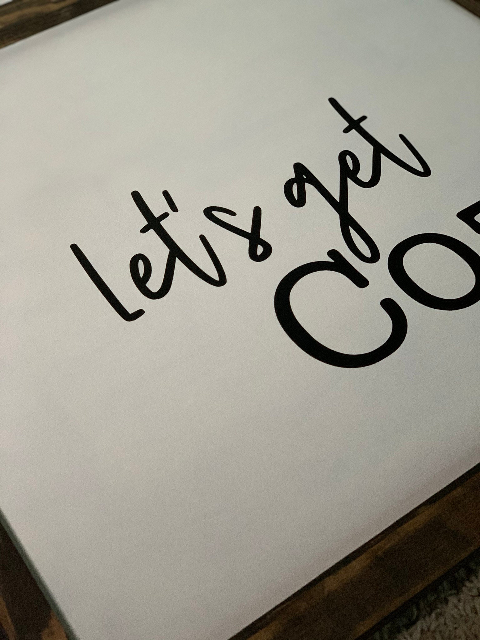 Lets Get Cozy Sign, Living Room Decor, Bedroom Decor, Wood Sign, Wall ...