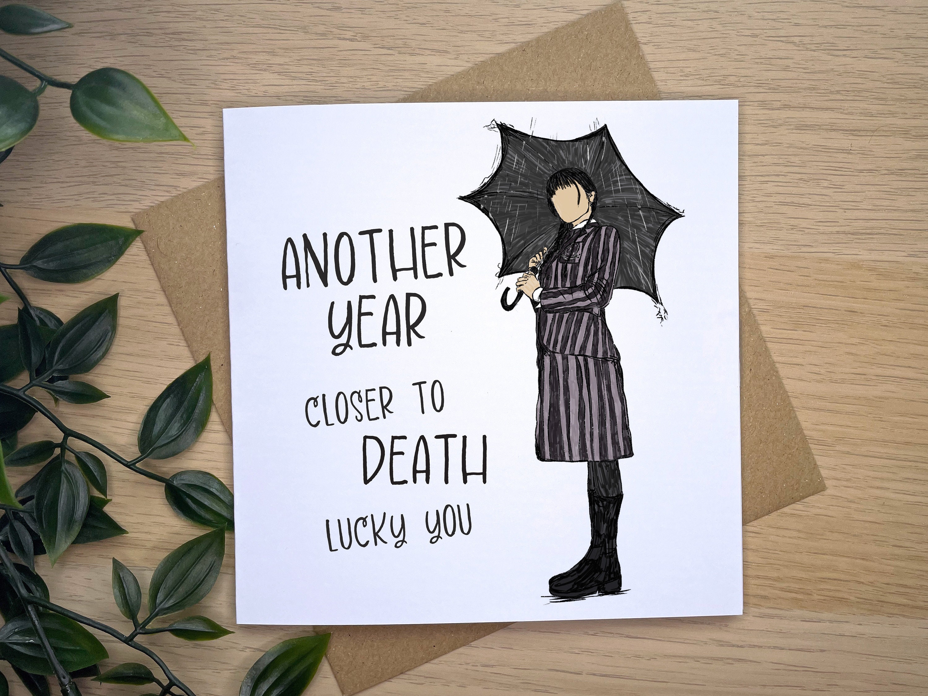 Wednesday Addams Birthday Card Wednesday Addams Family - Etsy UK