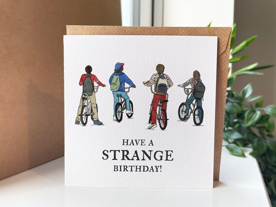 Stranger Things Birthday Card Have a Strange Birthday by - Etsy
