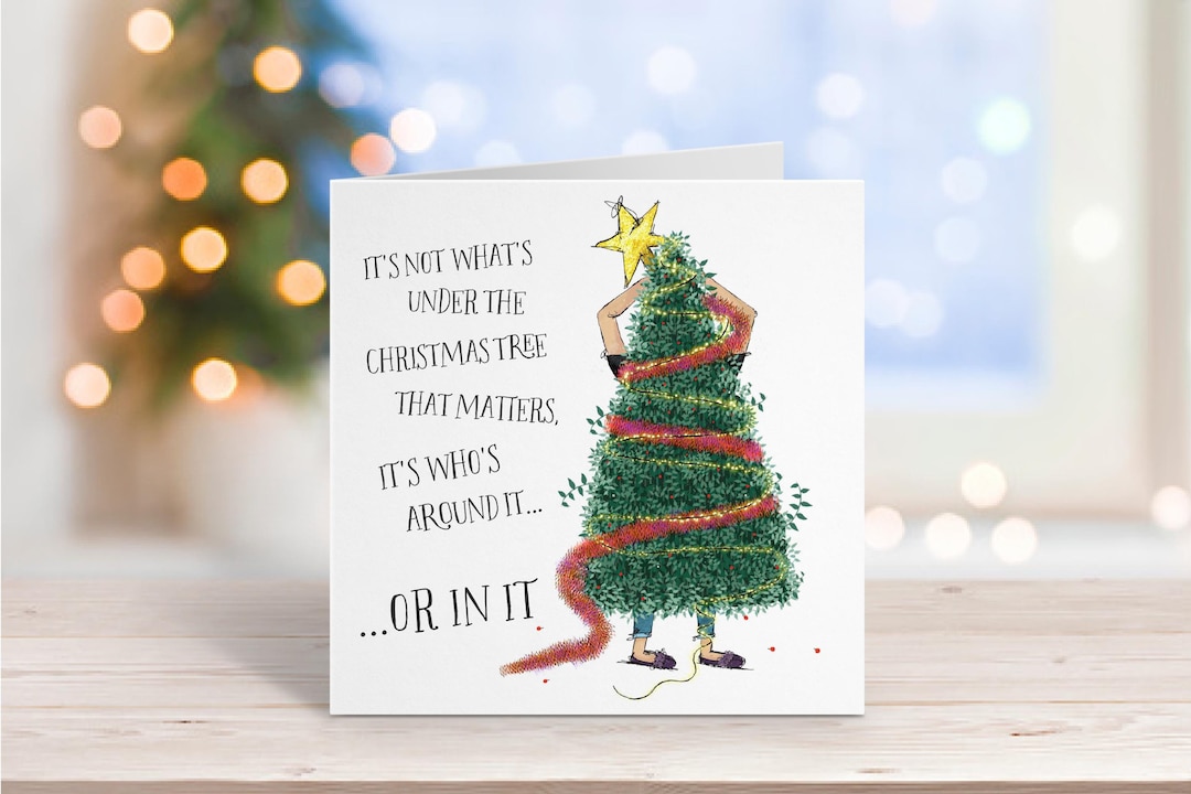 Funny Christmas Tree Person Christmas Card, Funny Christmas Card for ...