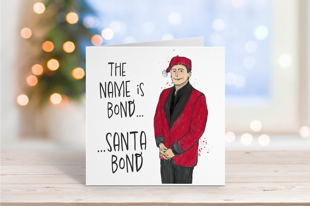 The Office Santa Bond Christmas Card Michael the Office - Etsy