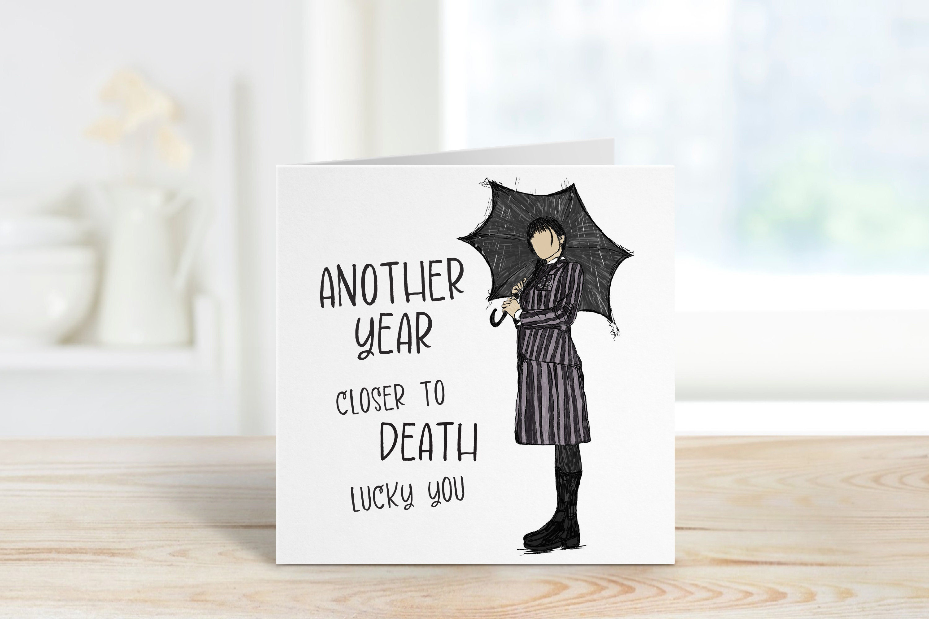 Wednesday Addams Birthday Card Wednesday Addams Family - Etsy UK