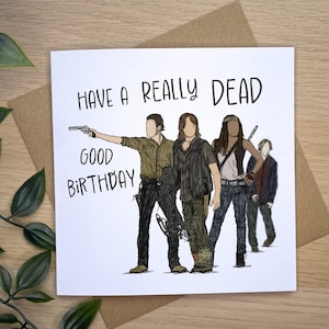 The Walking Dead Birthday Card Walking Dead Daryl Rick - Etsy