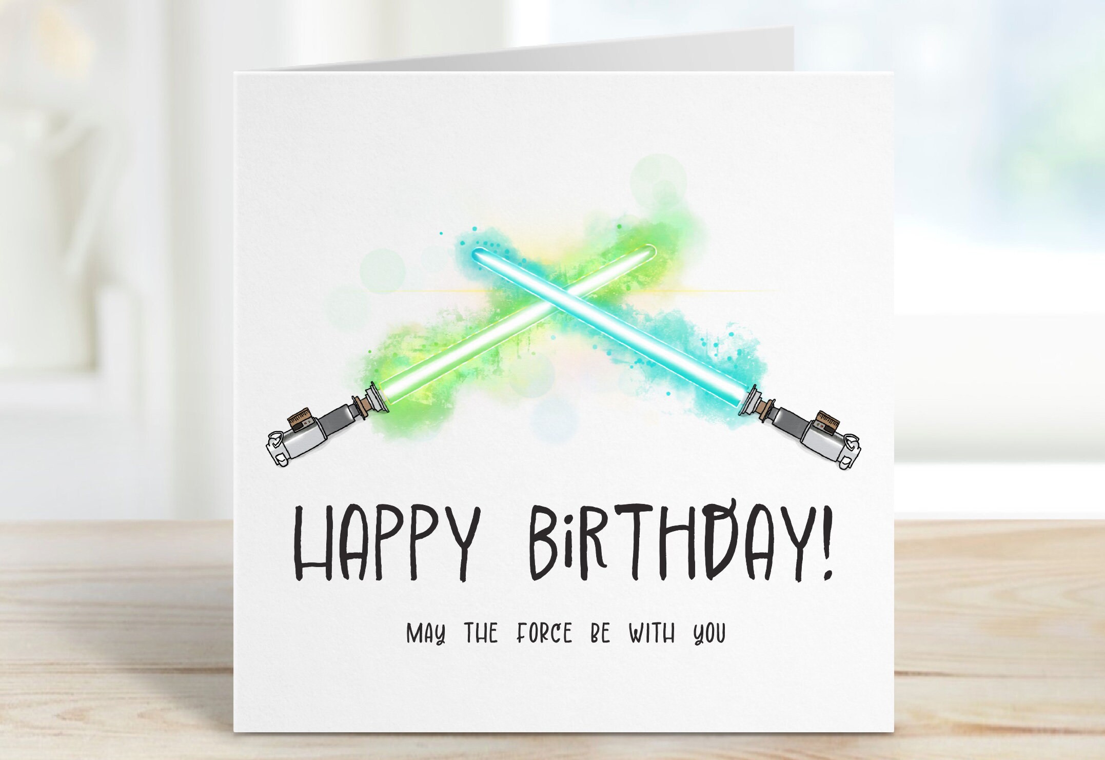 Star Wars Birthday Card May the Force Be With You Star Wars - Etsy UK