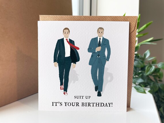 Suits TV Series Birthday Card Suit up It's Your Birthday - Etsy