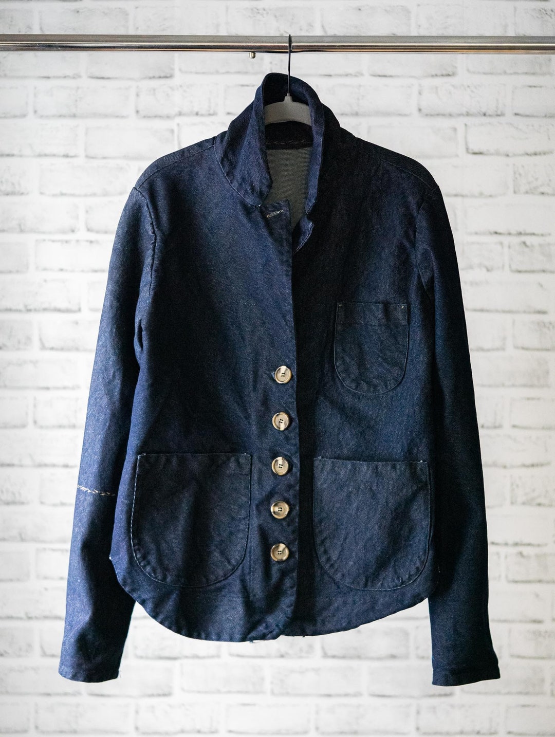 Denim Jacket, Jean Jacket, Washed Indigo Denim Jacket, Fall Clothing ...