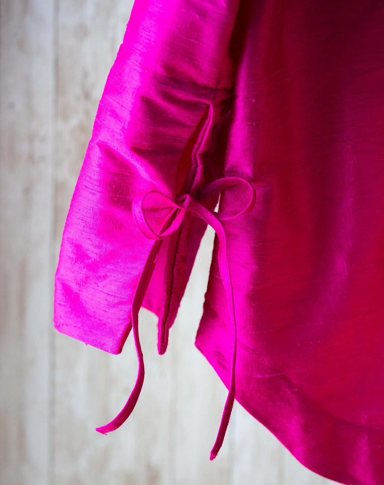 Hot Pink Silk Jacket, Silk Vitamin Jacket, Special Occasion Silk Coat ...