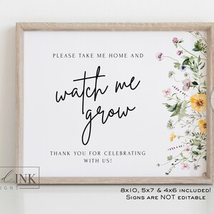Watch Me Grow Sign Instant Download Printable Wildflower Baby - Etsy
