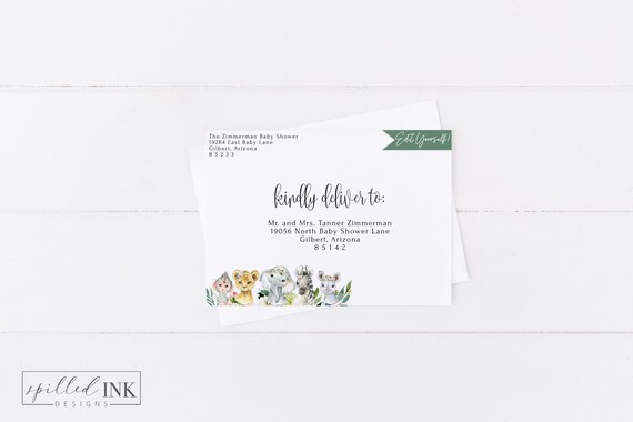 Party Favors & Games Party Games Party Supplies EDITABLE Safari Baby ...