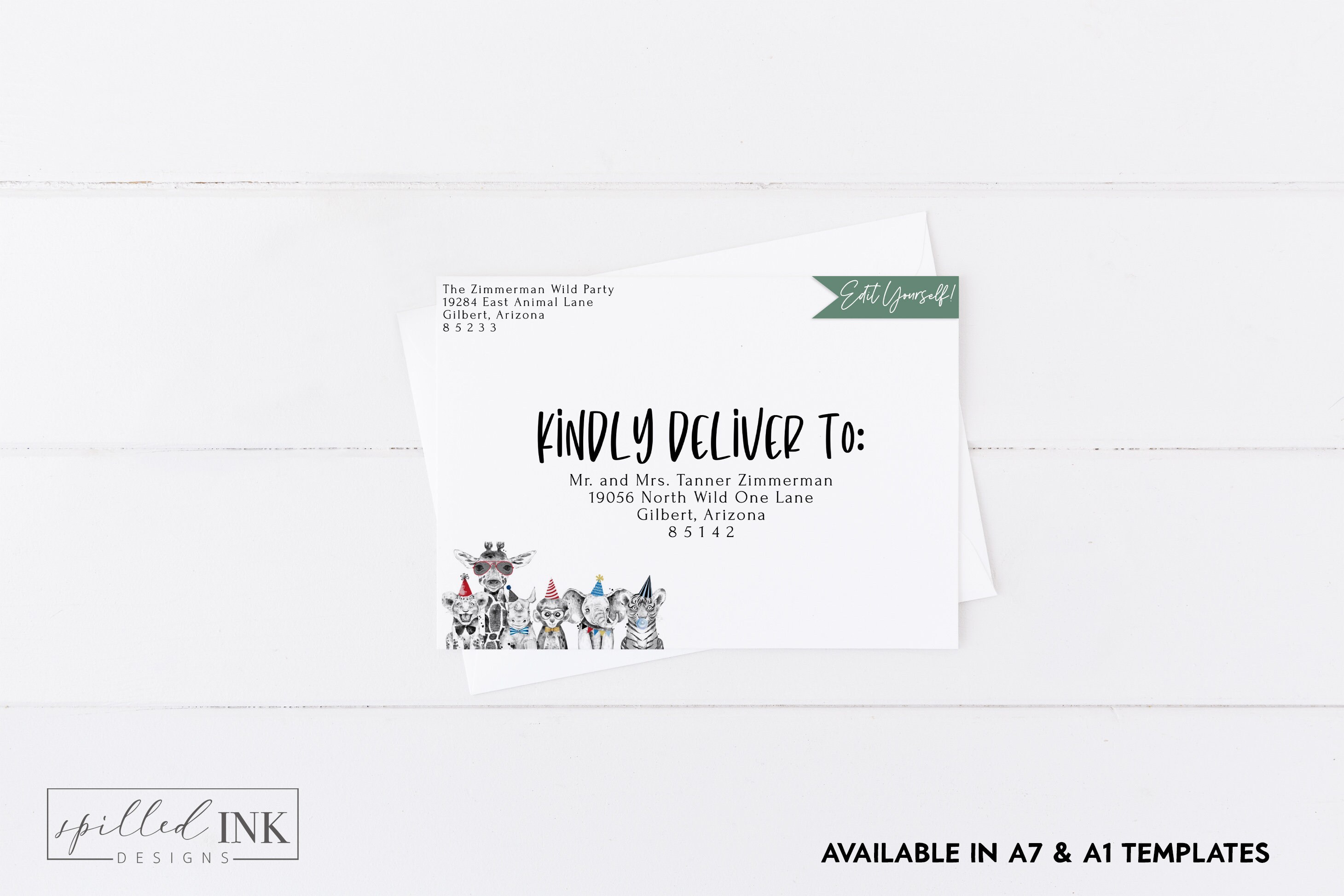 Party Favors & Games Party Games Party Supplies EDITABLE Safari Baby ...