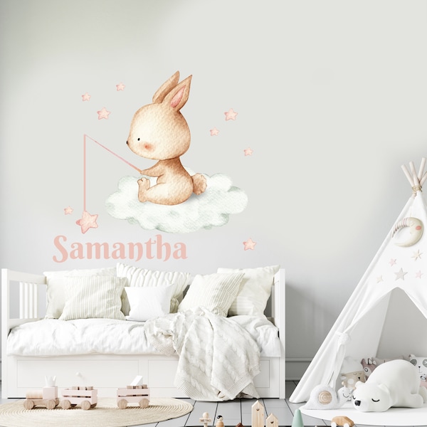 Bunny Wall Decal - Etsy