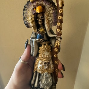 8” Aztec Santa Muerte Statue Loaded - Etsy