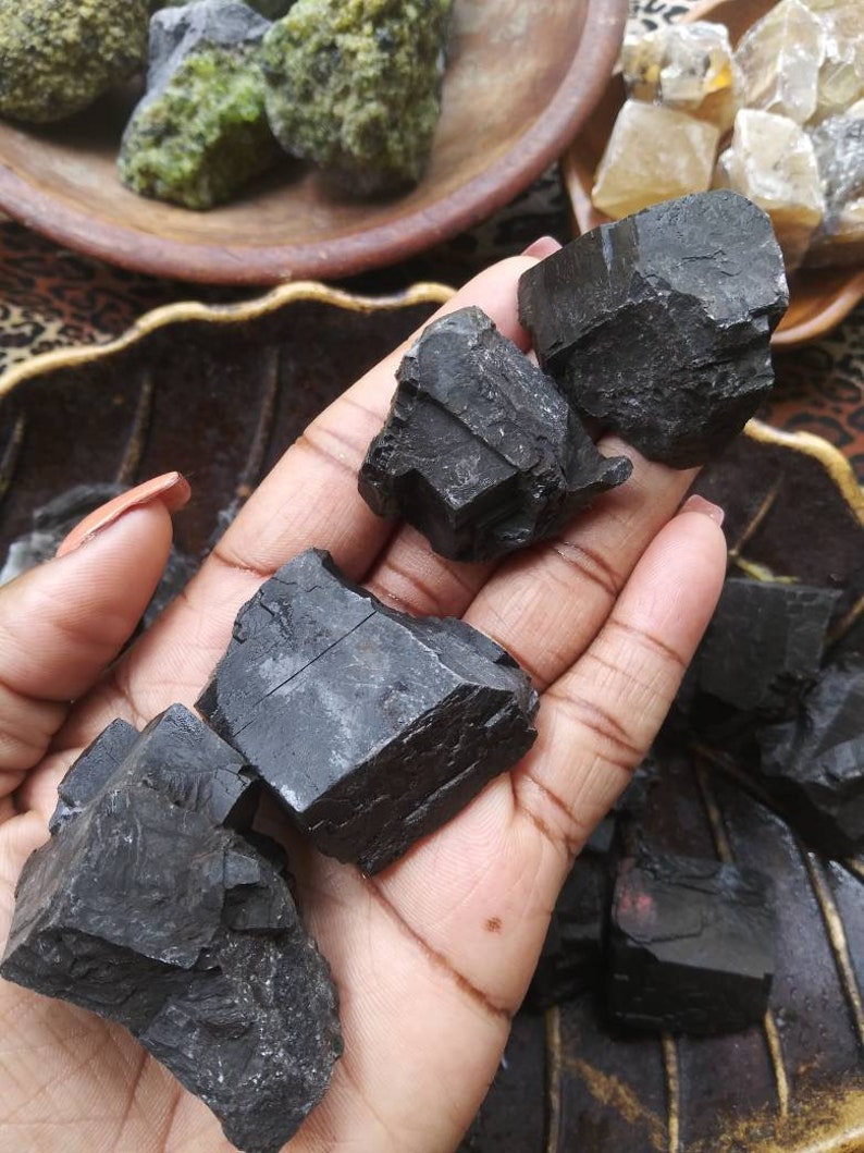 Black Calcite Ancestor Stone Powerful Protection Stone | Etsy