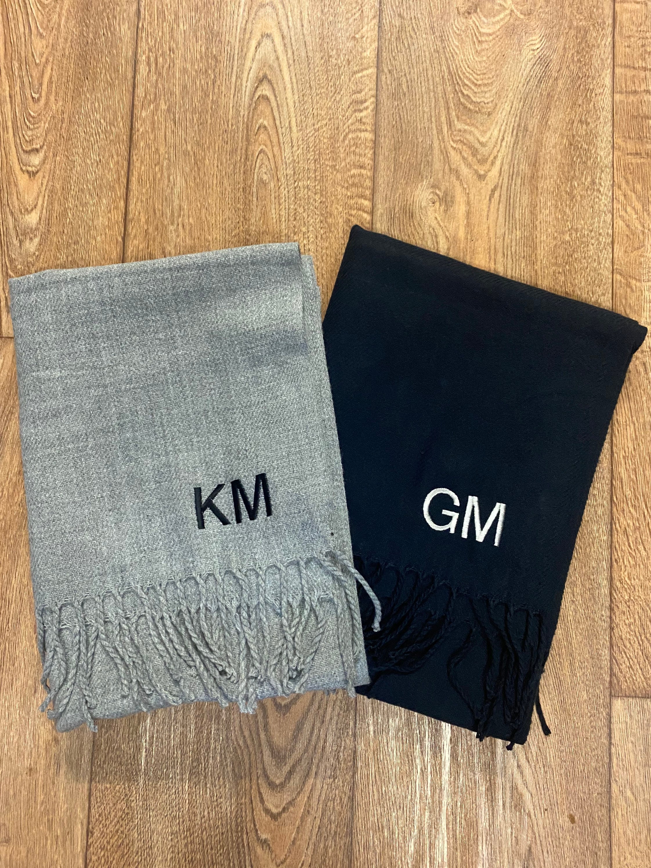 Personalised Name or Initial Scarf Winter Warmer - Etsy UK