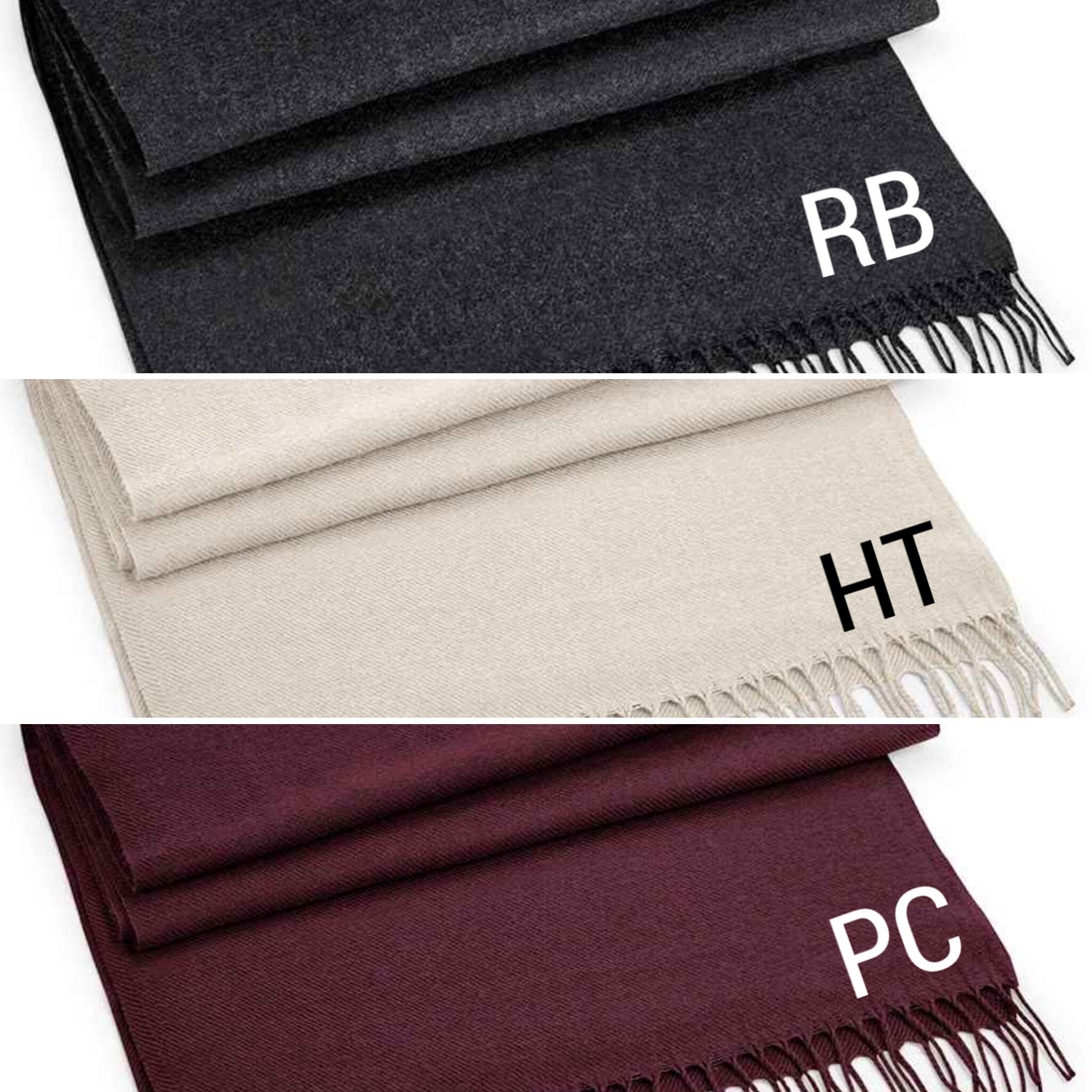 Personalised Name or Initial Scarf Winter Warmer - Etsy UK