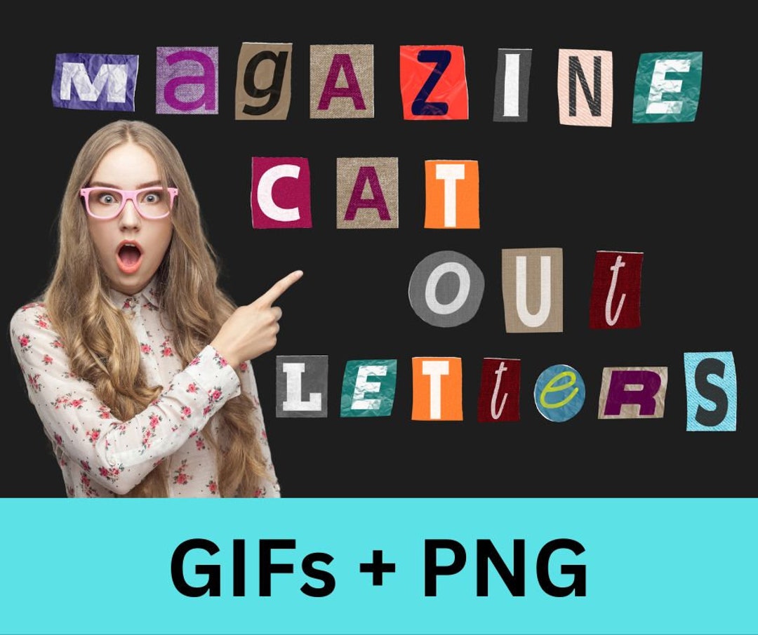 100 Magazine Cut Out Letters PNG Gifs Magazine Cut Out Letters Font ...