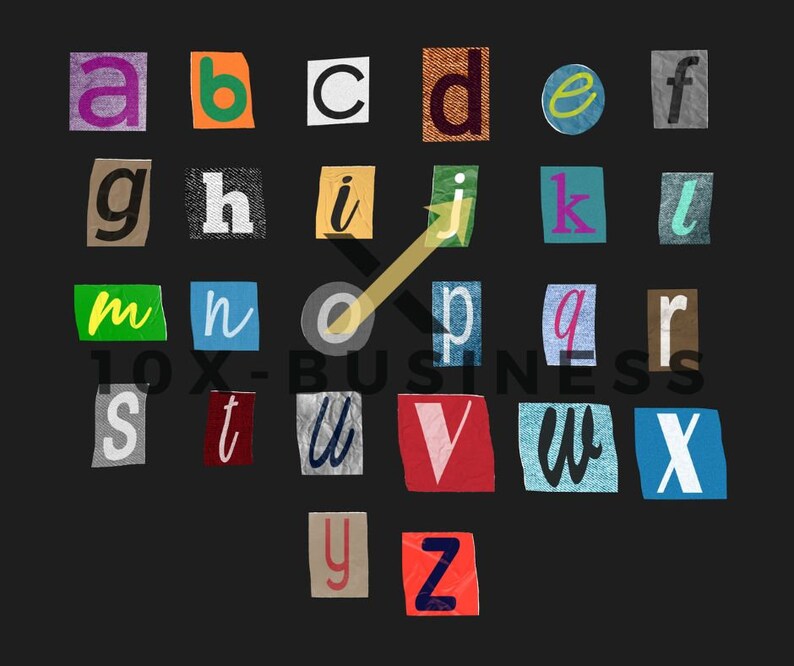 100 Magazine Cut Out Letters PNG Gifs Magazine Cut Out Letters Font ...