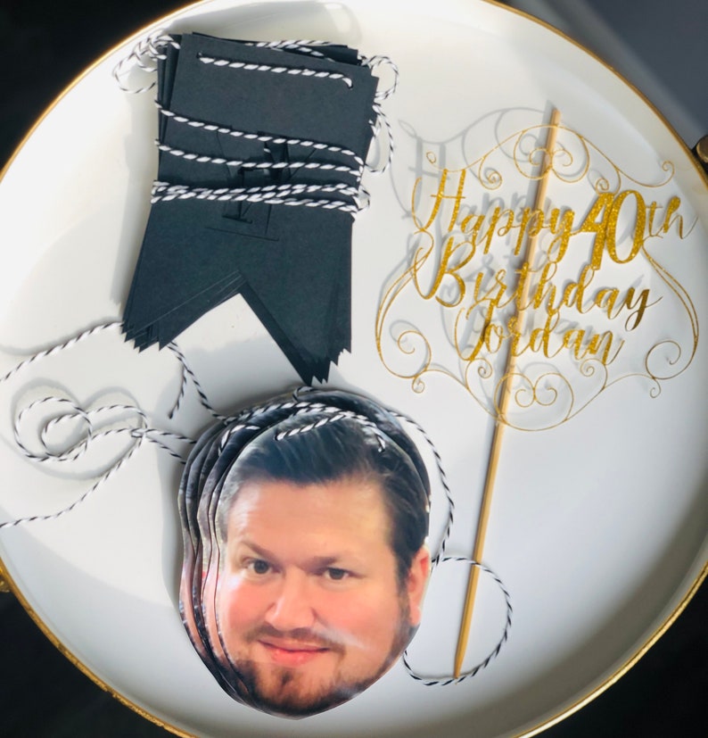 Personalized Party Decor Package Photo Banner Cake Topper - Etsy