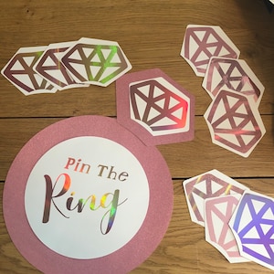 Pin the Ring, Bachelorette Party Game, Bling Ring, Party Games, Blind ...