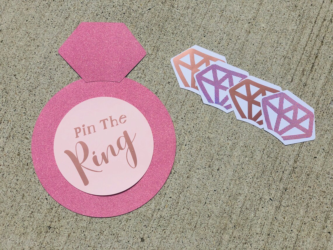 Pin the Ring, Bachelorette Party Game, Bling Ring, Party Games, Blind ...