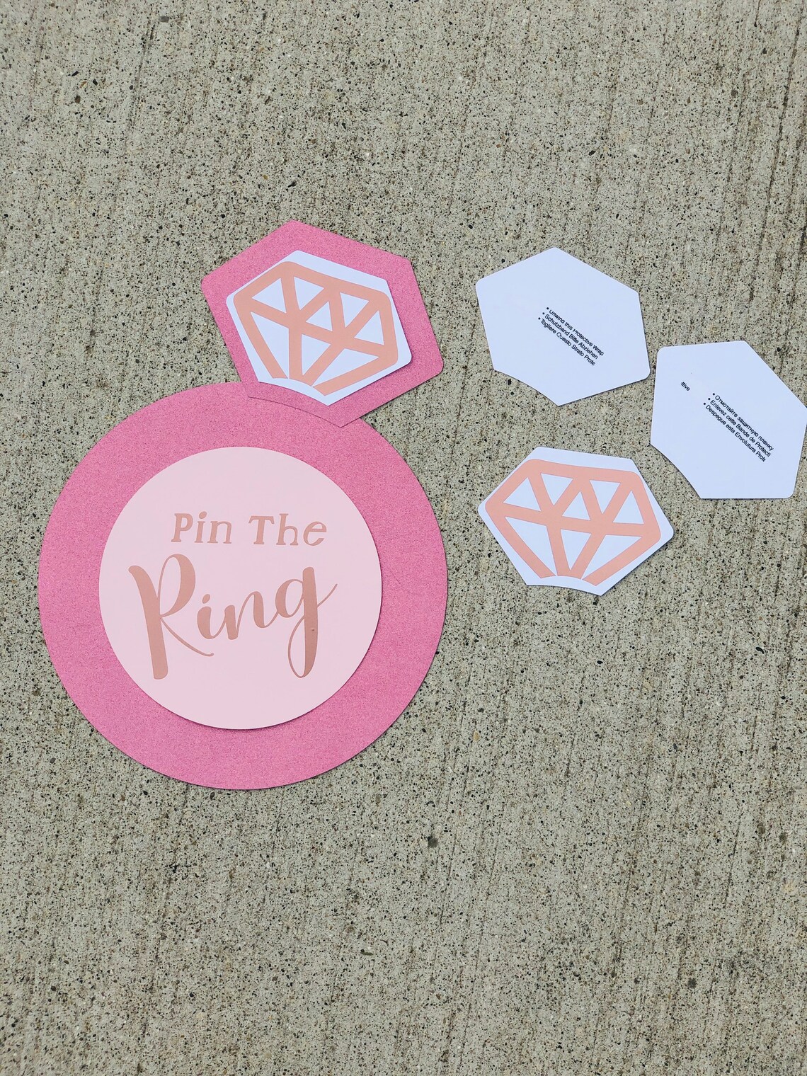 Pin the Ring Bachelorette Party Game Bling Ring Party - Etsy