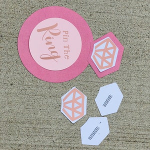 Pin the Ring, Bachelorette Party Game, Bling Ring, Party Games, Blind ...